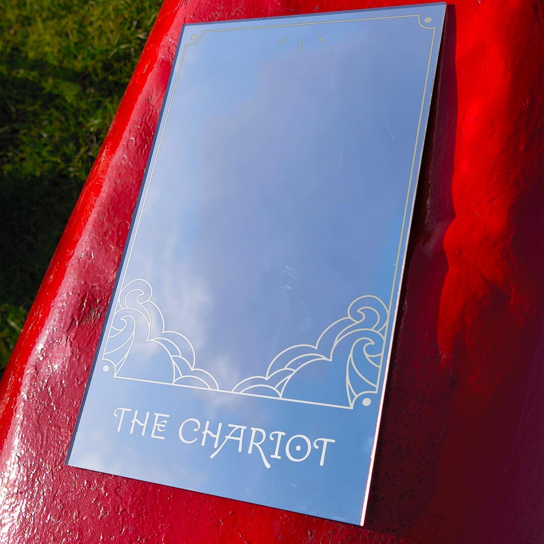 Laser Engraved Tarot Mirror - the Lovers, Sun & Moonm the FOOL Mystical ...