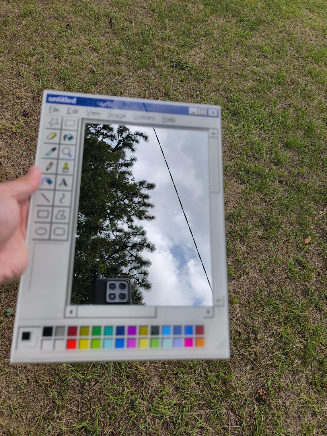 Retro Pixel Mirror – Vintage Drawing Program Aesthetic, Gamer Room ...