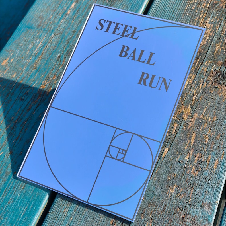 Fibonacci Swirl Steel Ball Run Acrylic Mirror - Jojo's Bizarre ...