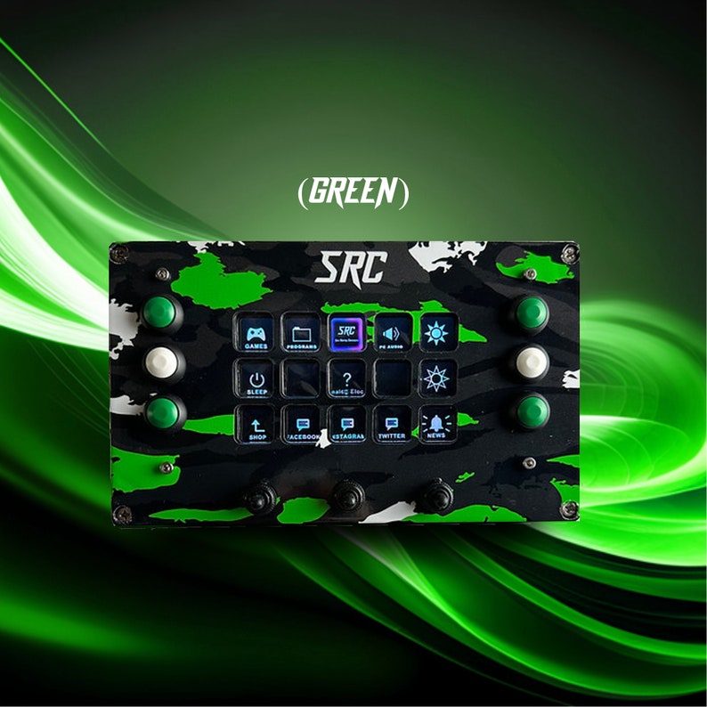 SRC 12 Function V3 Camo Button Box stream Deck Optional - Etsy