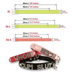 DDLG Collar for Woman Submissive Leather Collar, Women Sub Personalized ...