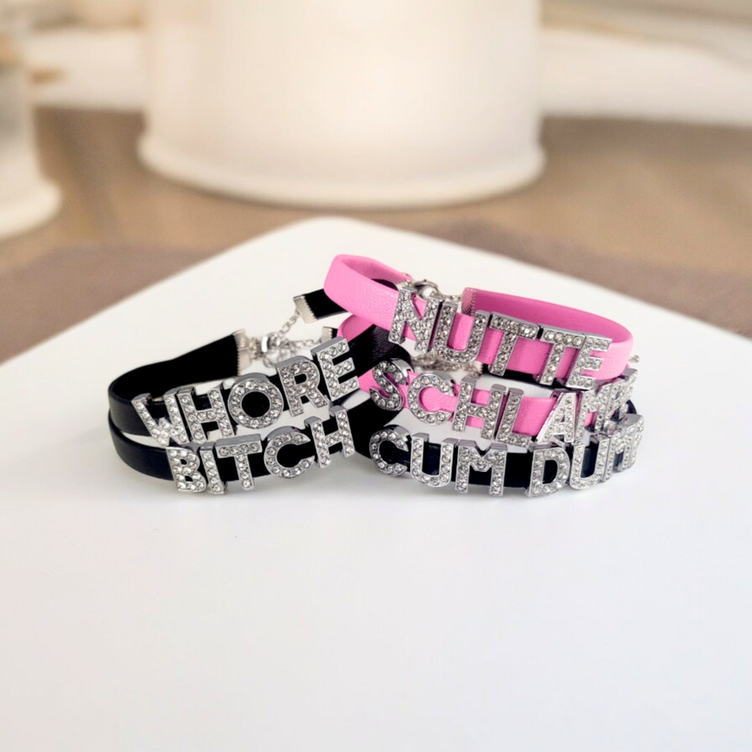 Custom Women Choker Collar,name Choker Collar,word Collar Necklace ...