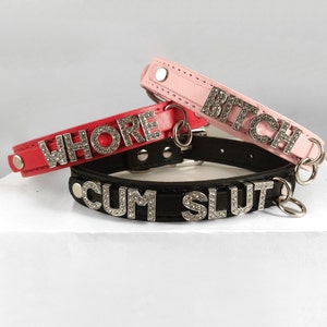 Custom Women Choker Collar,name Choker Collar,word Collar Necklace ...