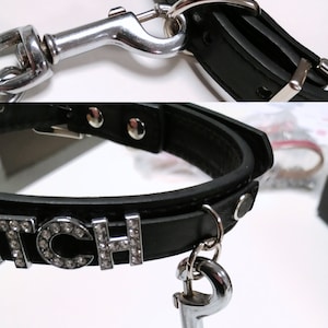 Custom, SLUT, DADDY or PUDDIN Thick Collar With Huge Silver Letters ...