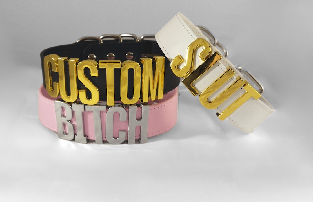 Custom Women Choker Collar,name Choker Collar,word Goth Collar Necklace ...