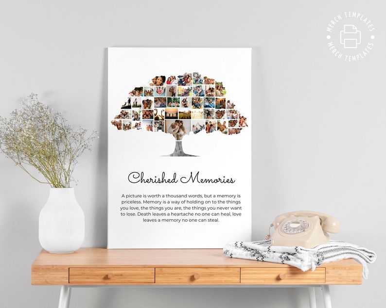 Family Tree Wall Art Family Tree Collage Template Family Tree Custom ...