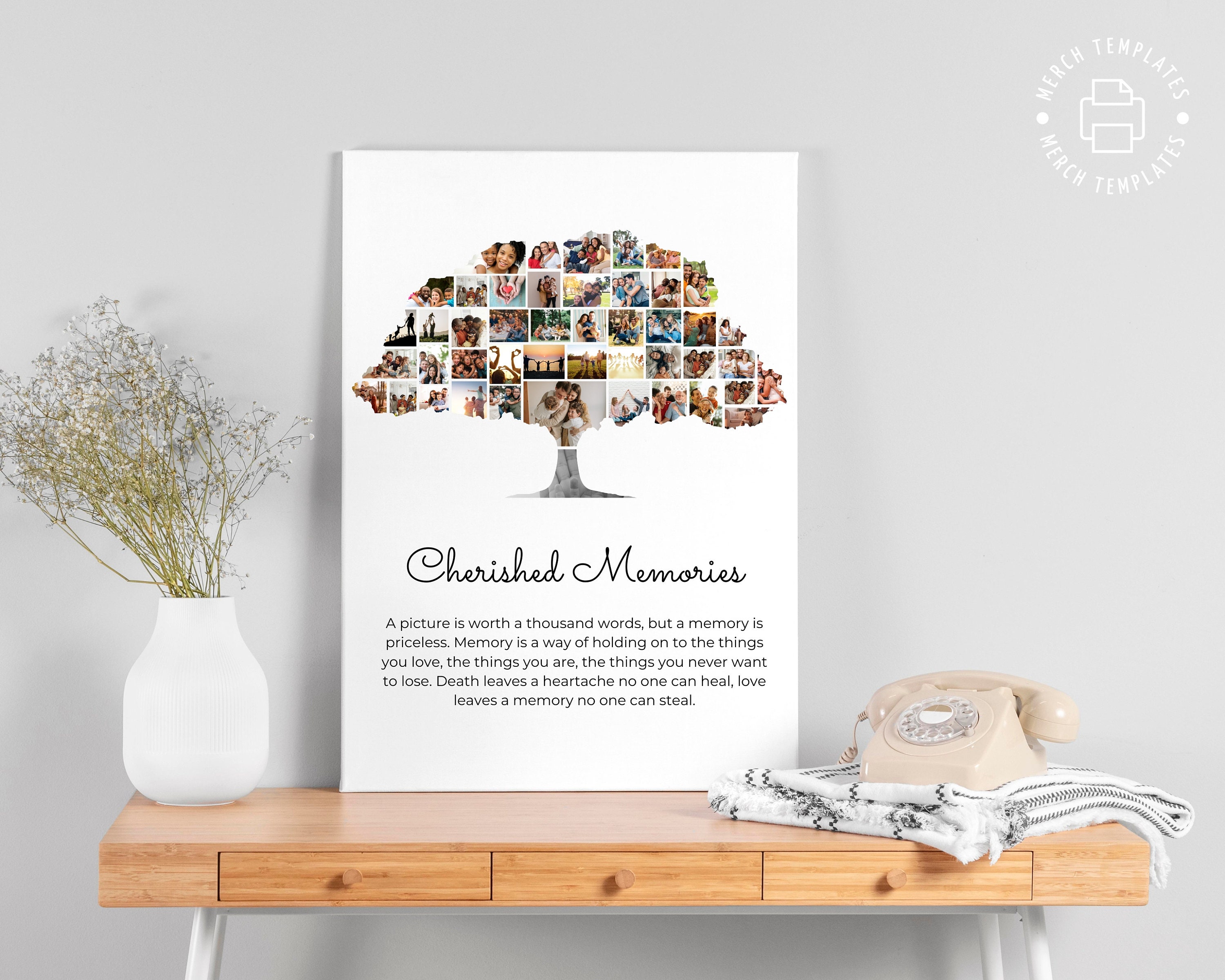 Family Tree Wall Art Family Tree Collage Template Family Tree Custom ...