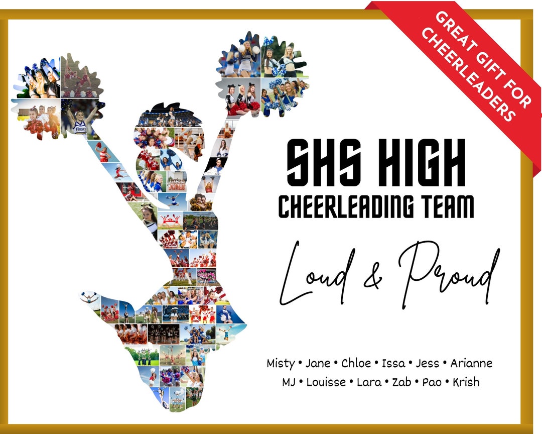 Cheerleading Gift Collage | Cheerleading Coach Gift | Cheerleader ...