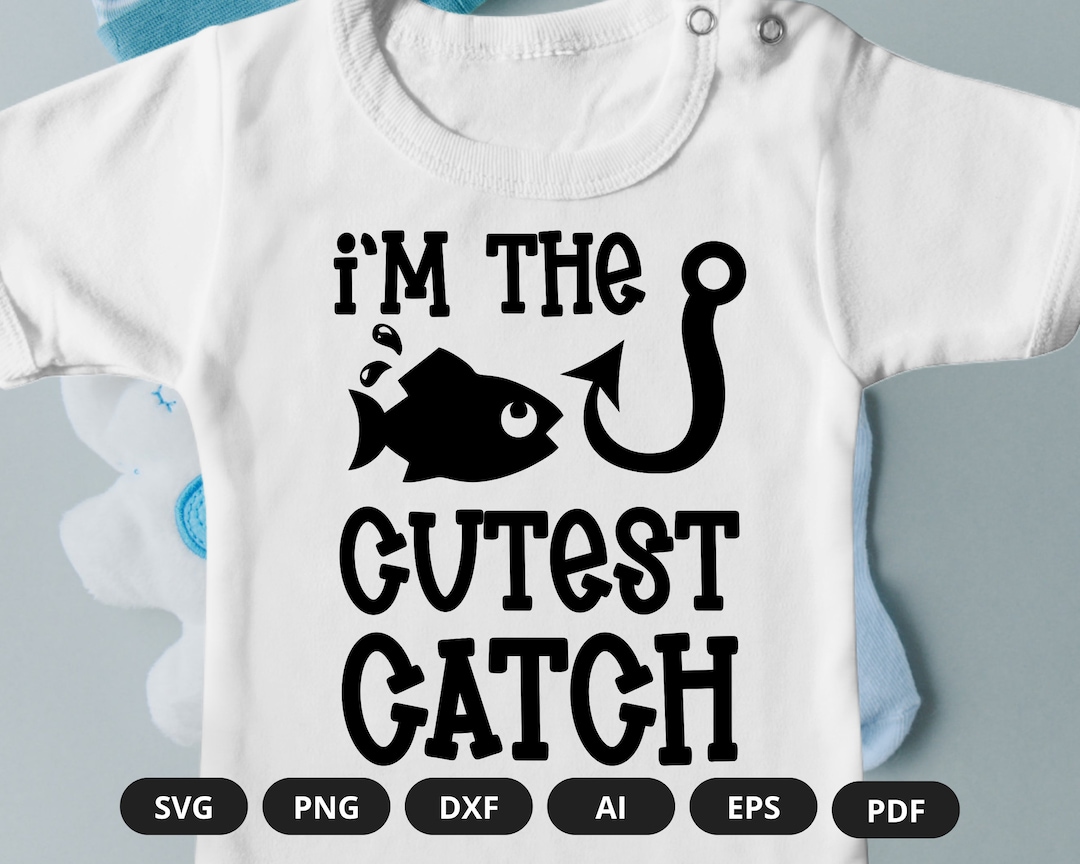 I'm the Cutest Catch | Baby Cutest Catch | Baby Onesie | Funny Baby ...