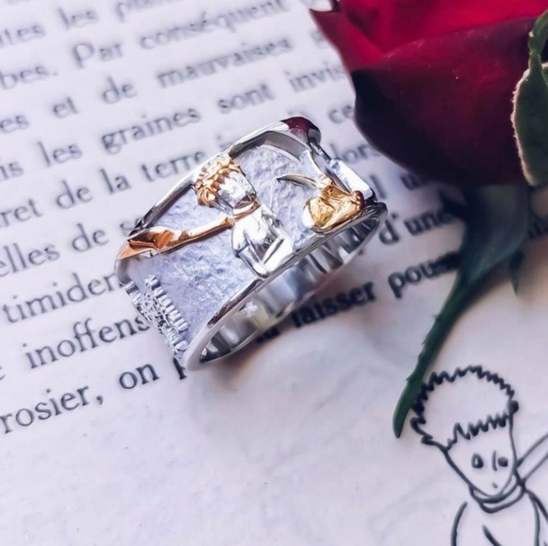 Custom Silver Ring the Little Prince - Etsy
