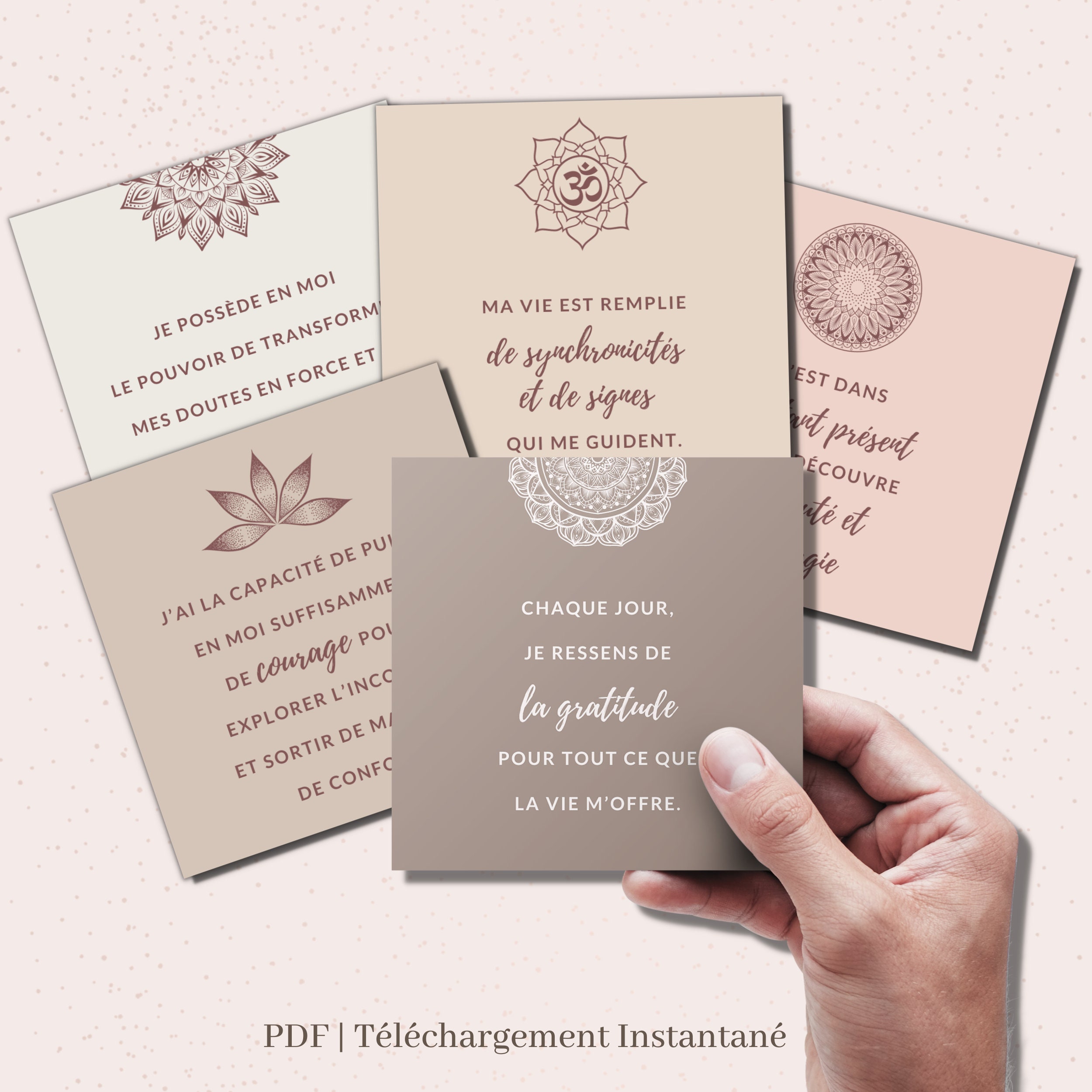 48 Cartes d'affirmations positives PDF - Développement personnel, Loi ...