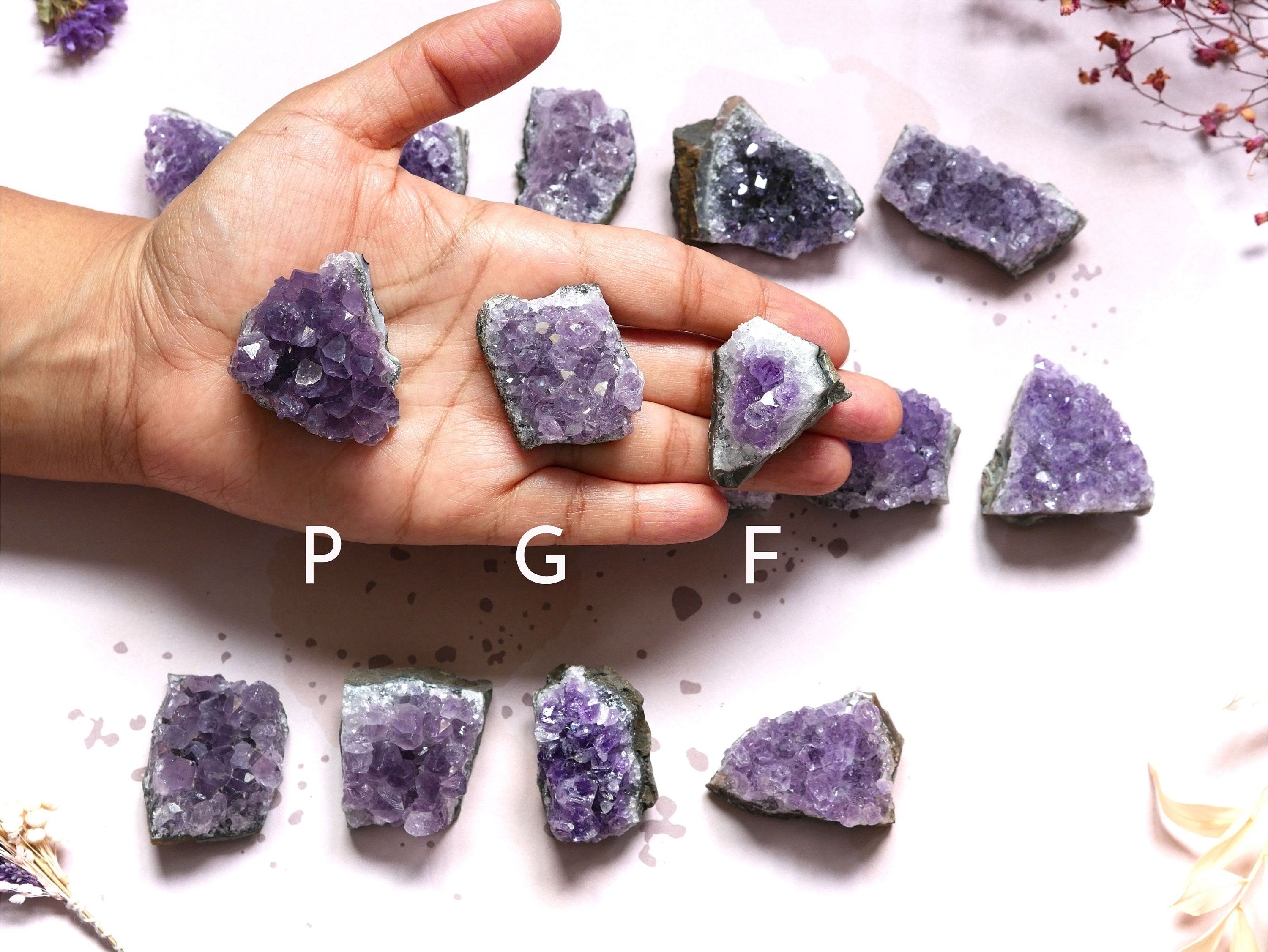 Mini Druse Améthyste, Petite Géode Améthyste, Pierre naturelle ...