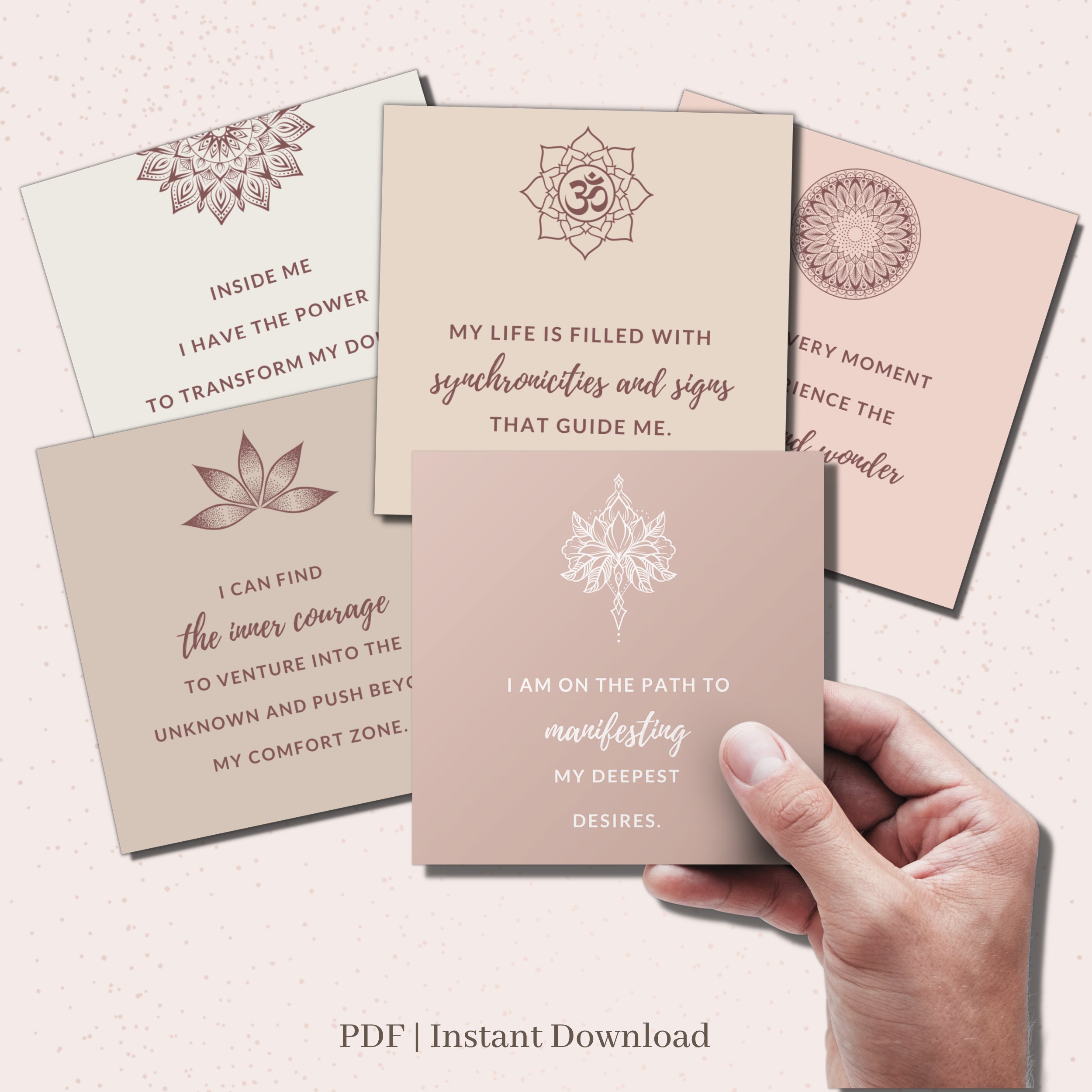 48 Positive Affirmation Cards Mantra Self Love Inspirational - Etsy