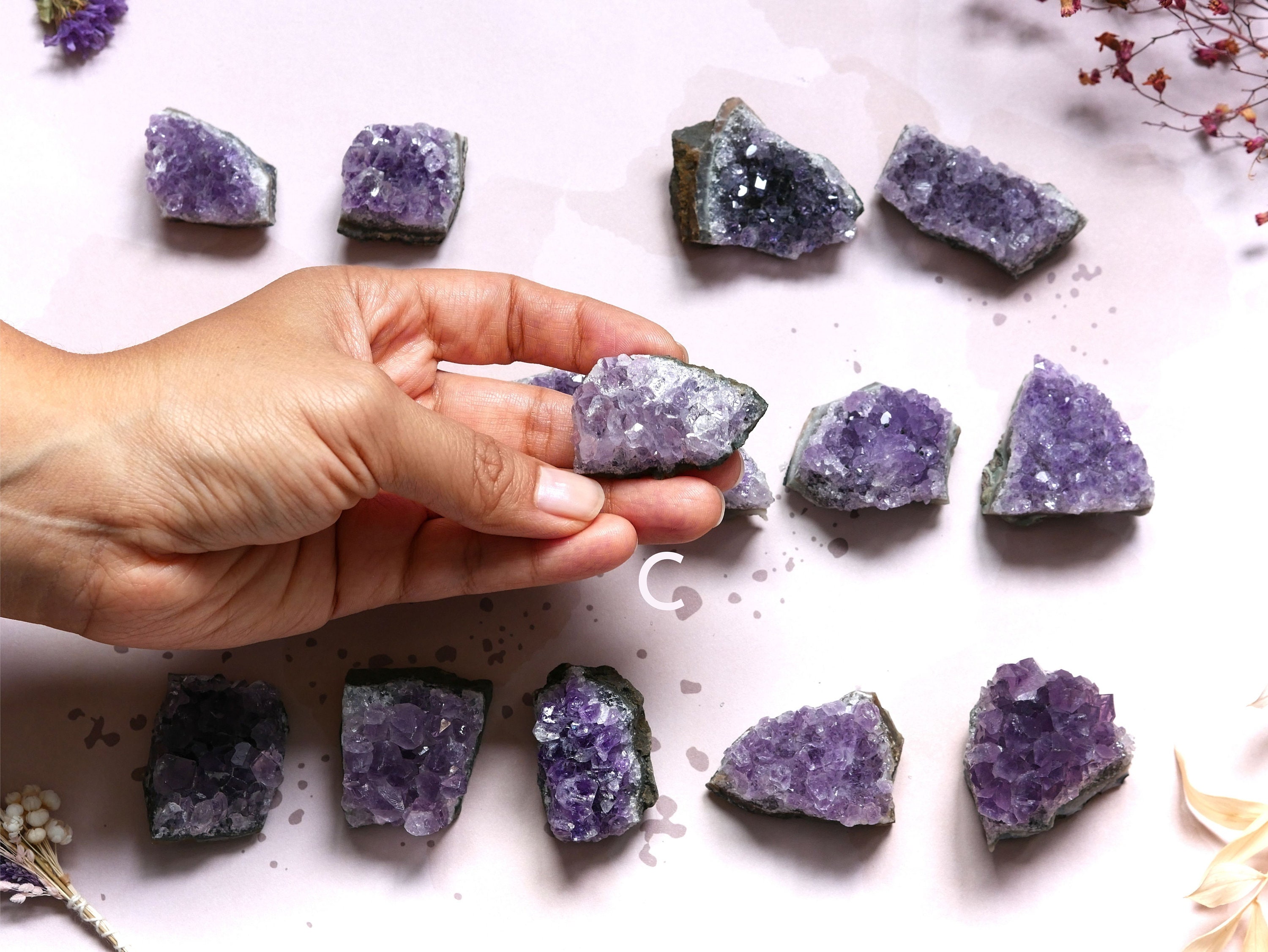 Mini Druse Améthyste, Petite Géode Améthyste, Pierre naturelle ...