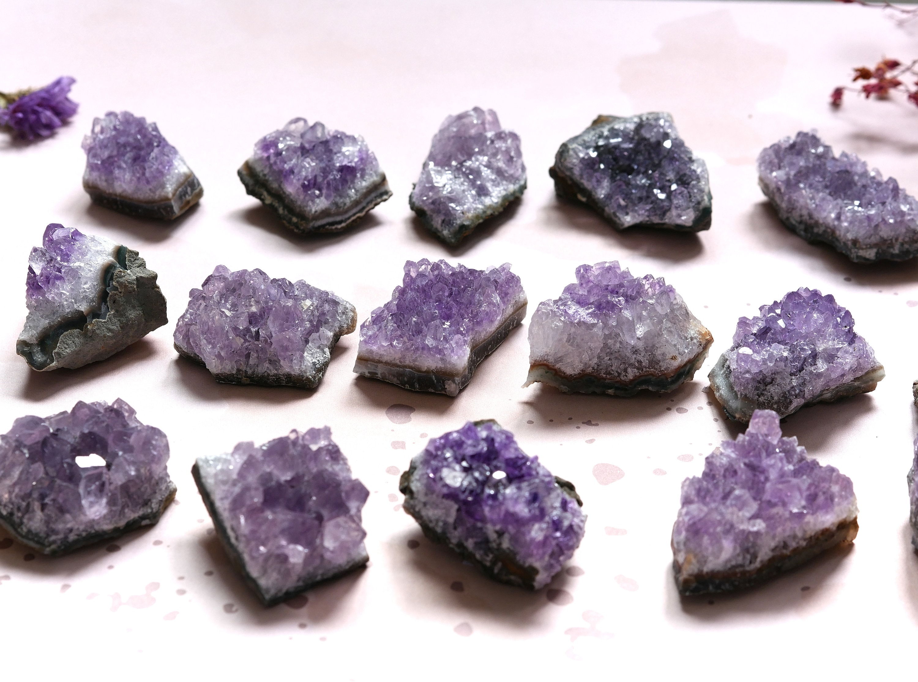 Mini Druse Améthyste, Petite Géode Améthyste, Pierre naturelle ...