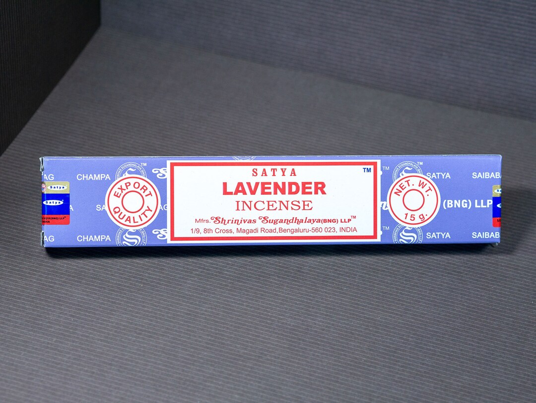 Satya Indian Incense, Lavender, 15 G Sticks, Incense for Relaxation ...