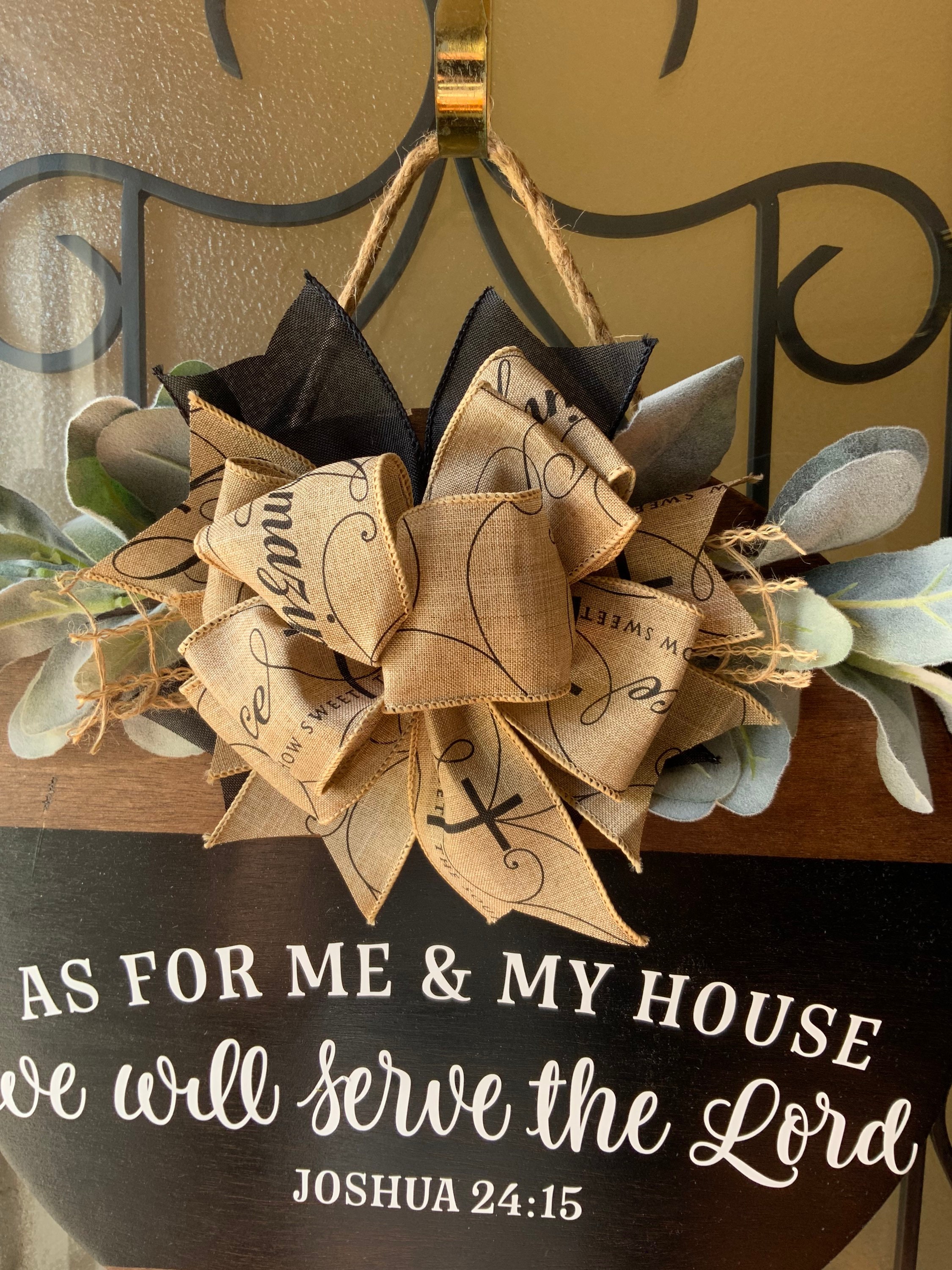 As for Me and My House We Will Serve the Lord Round Door Hanger - Etsy
