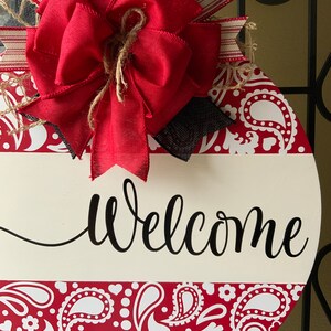 Welcome With Paisley Design - Etsy