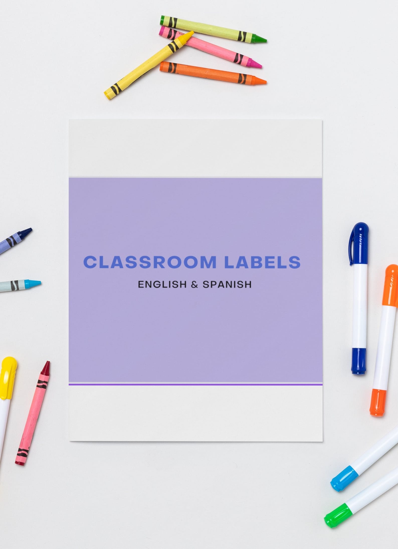 Simple Classroom Furniture Labels, Easy Print, Instant Download - Etsy
