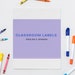 Simple Classroom Furniture Labels, Easy Print, Instant Download - Etsy