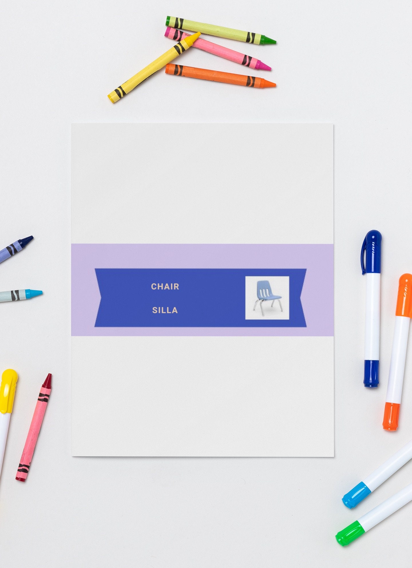 Simple Classroom Furniture Labels, Easy Print, Instant Download - Etsy