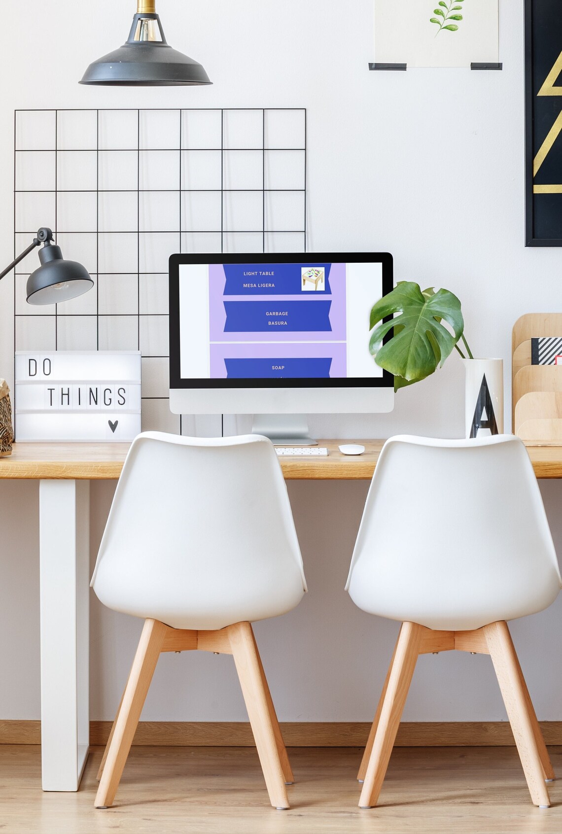 Simple Classroom Furniture Labels, Easy Print, Instant Download - Etsy