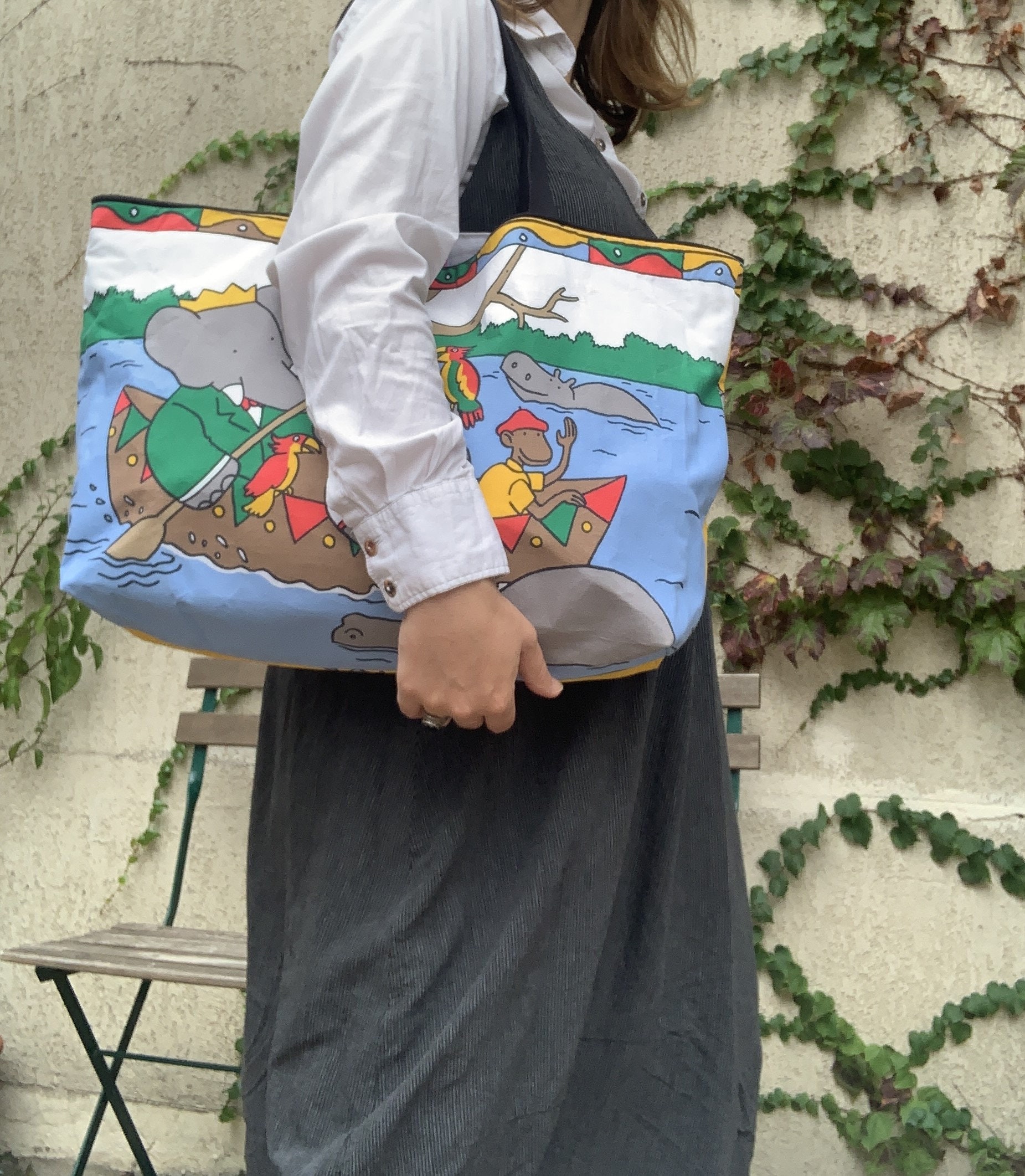 XXL Babar Bag in Upcycled Cotton - Etsy