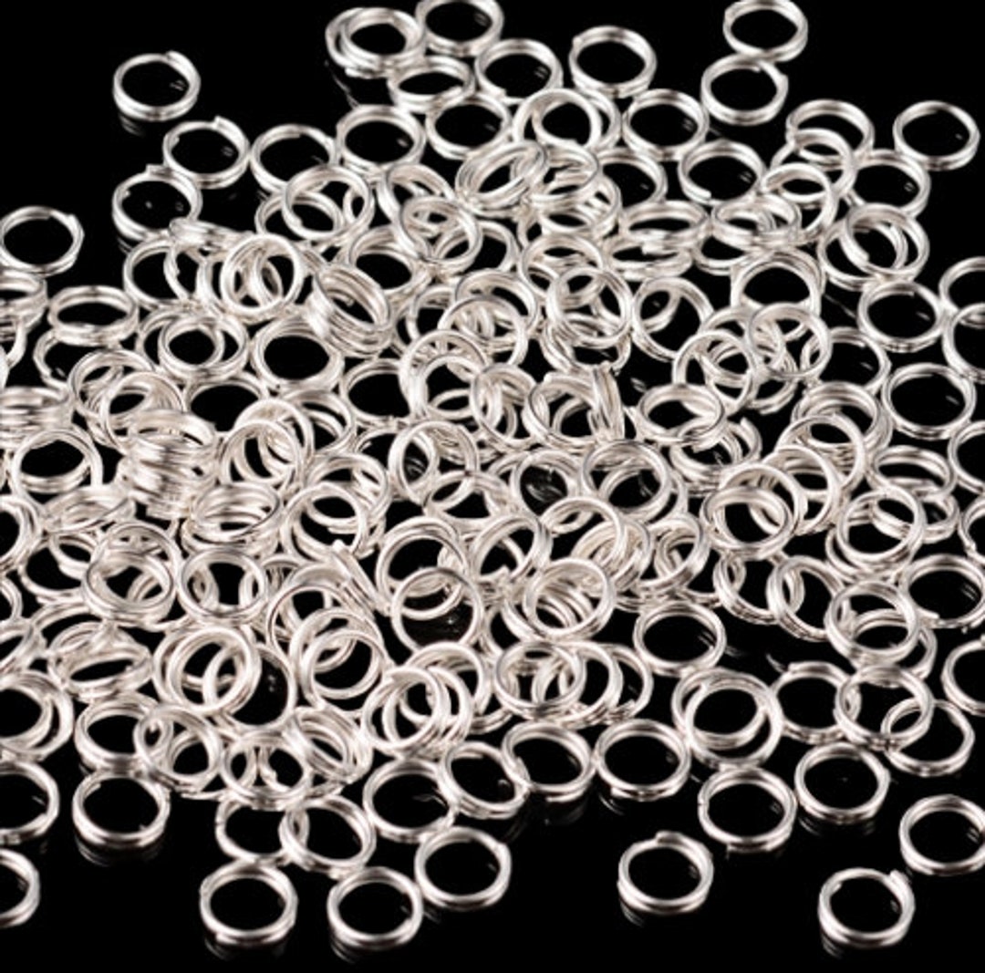 SILVER Plated Double SPLIT Jump RING Jewellery Making 4mm/5mm/6mm/8mm ...