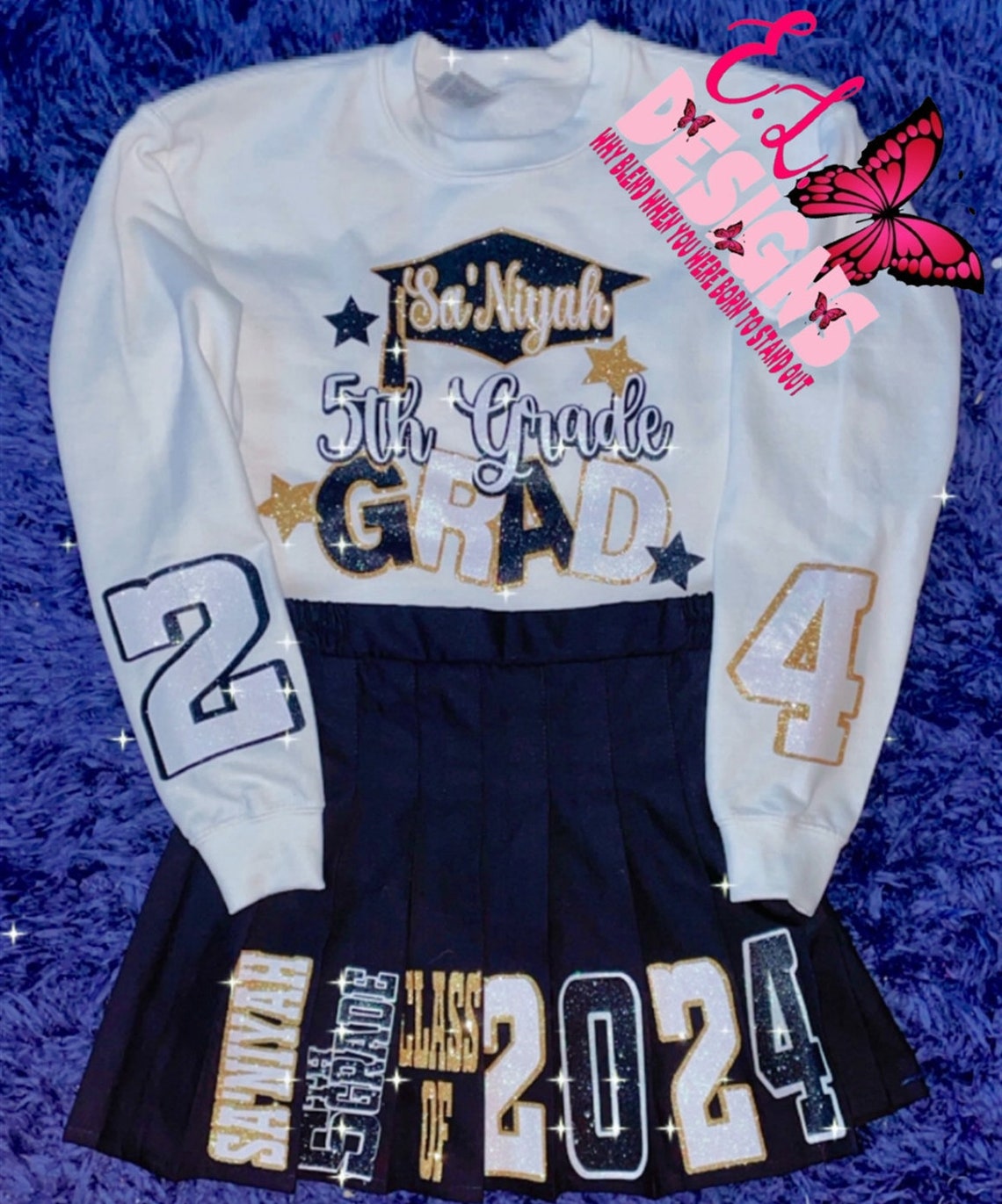 Senior Pleaded Skirt Graduation Set/ Prek Graduate Pleaded Skirt ...