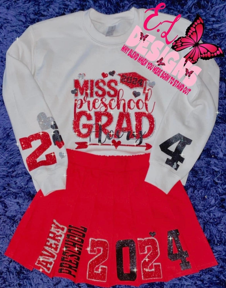 Senior Pleaded Skirt Graduation Set/ Prek Graduate Pleaded Skirt ...