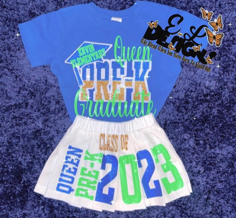 Senior Pleaded Skirt Graduation Set/ Prek Graduate Pleaded Skirt ...