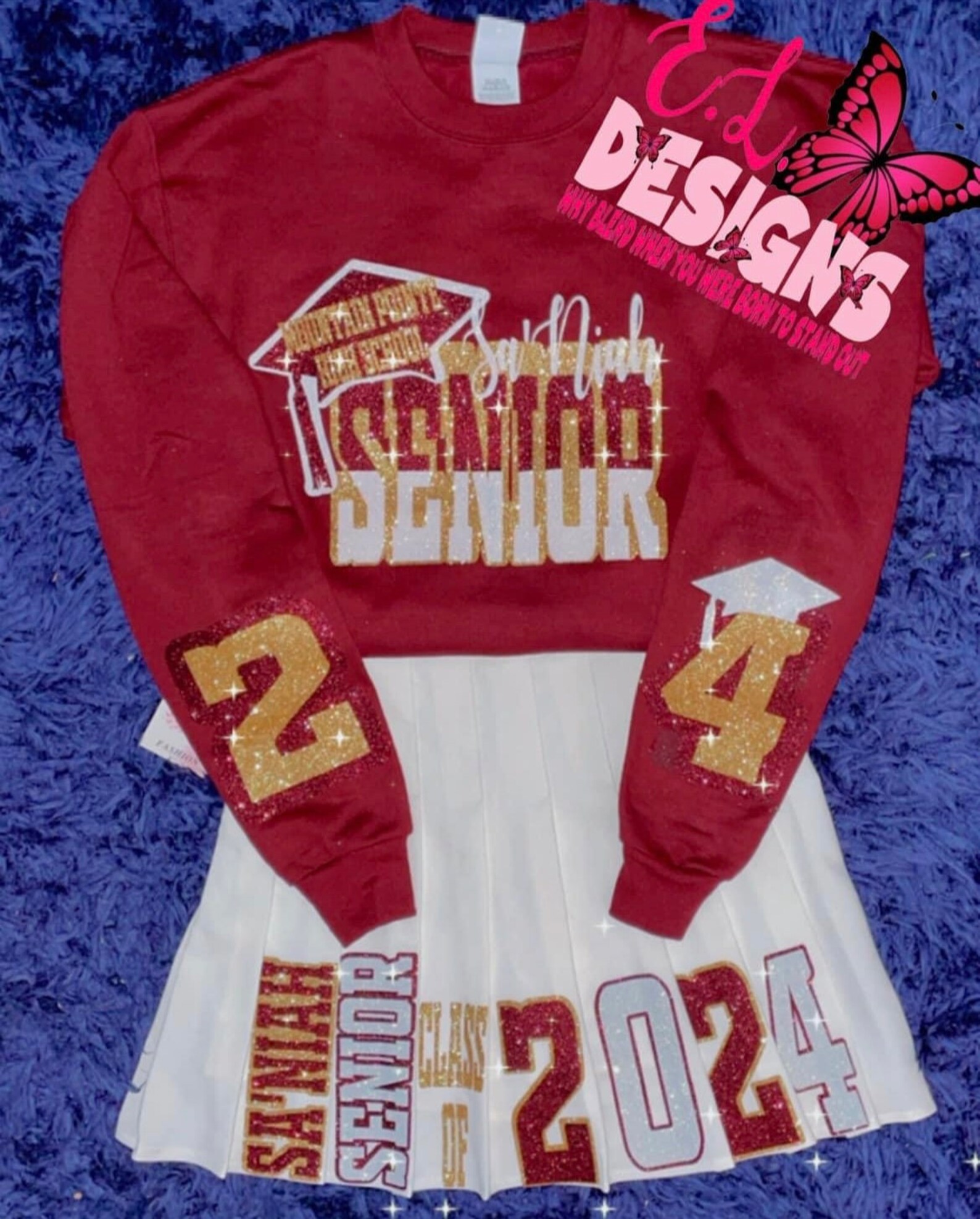 Senior Pleaded Skirt Graduation Set/ Prek Graduate Pleaded Skirt ...