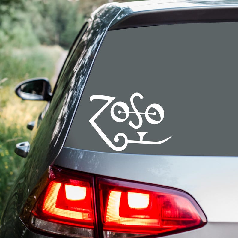Zoso Symbol Decal – Led Zeppelin Inspired Vinyl Sticker • Rock Band Car ...
