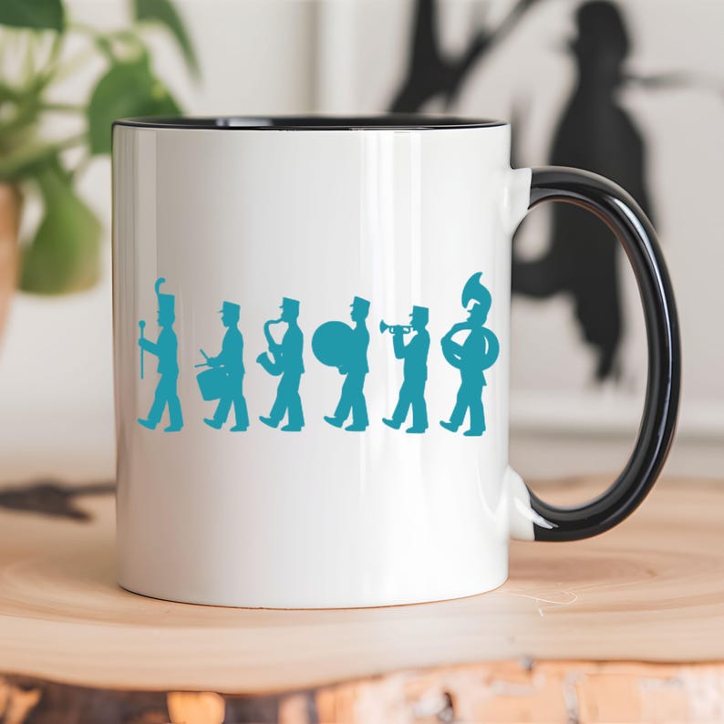 Marching Band Silhouette Vinyl Decal: Musician Gift for Car, Laptop ...
