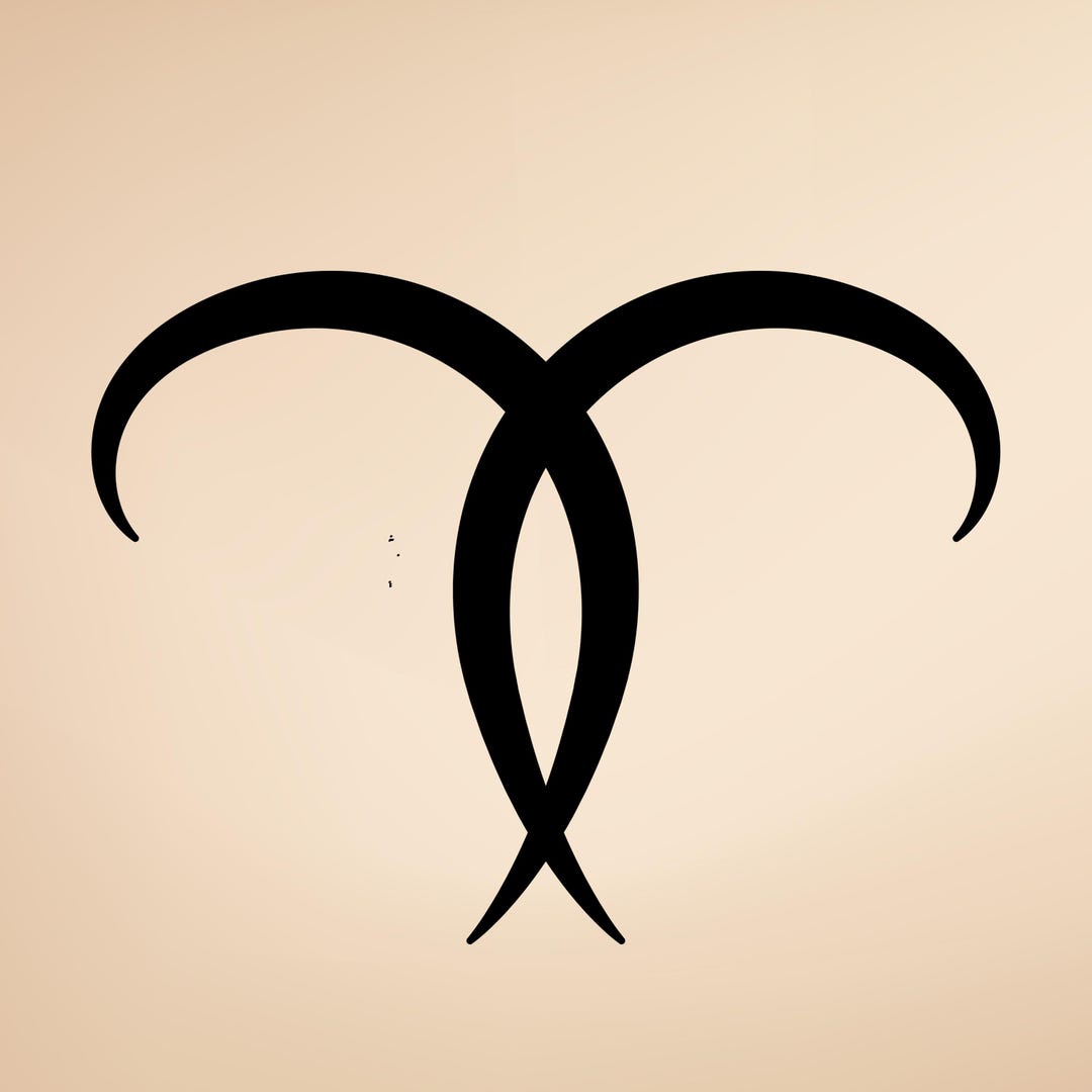 Aries Zodiac Vinyl Decal – Aries Symbol Sticker – March & April Sign ...