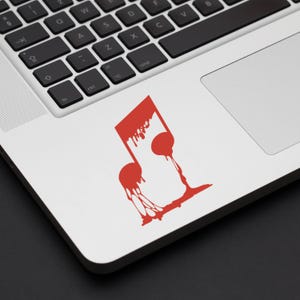 Bleeding Music Notes Vinyl Decal - Laptop, Car, Water Bottle Decals - Etsy