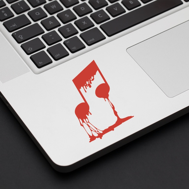 Bleeding Music Notes Vinyl Decal - Laptop, Car, Water Bottle Decals - Etsy