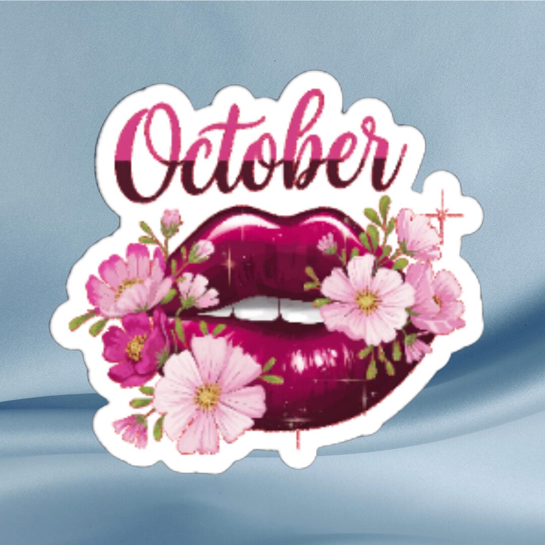 October Birth Flower, Lips Sticker, Birth Flower Stickers, Cosmos ...