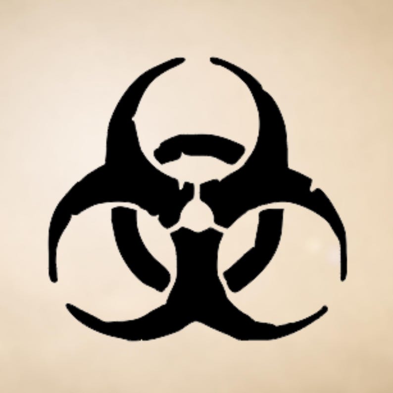 Biohazard Symbol Vinyl Decal, Decal for Car Windows, Trucks, Laptop ...