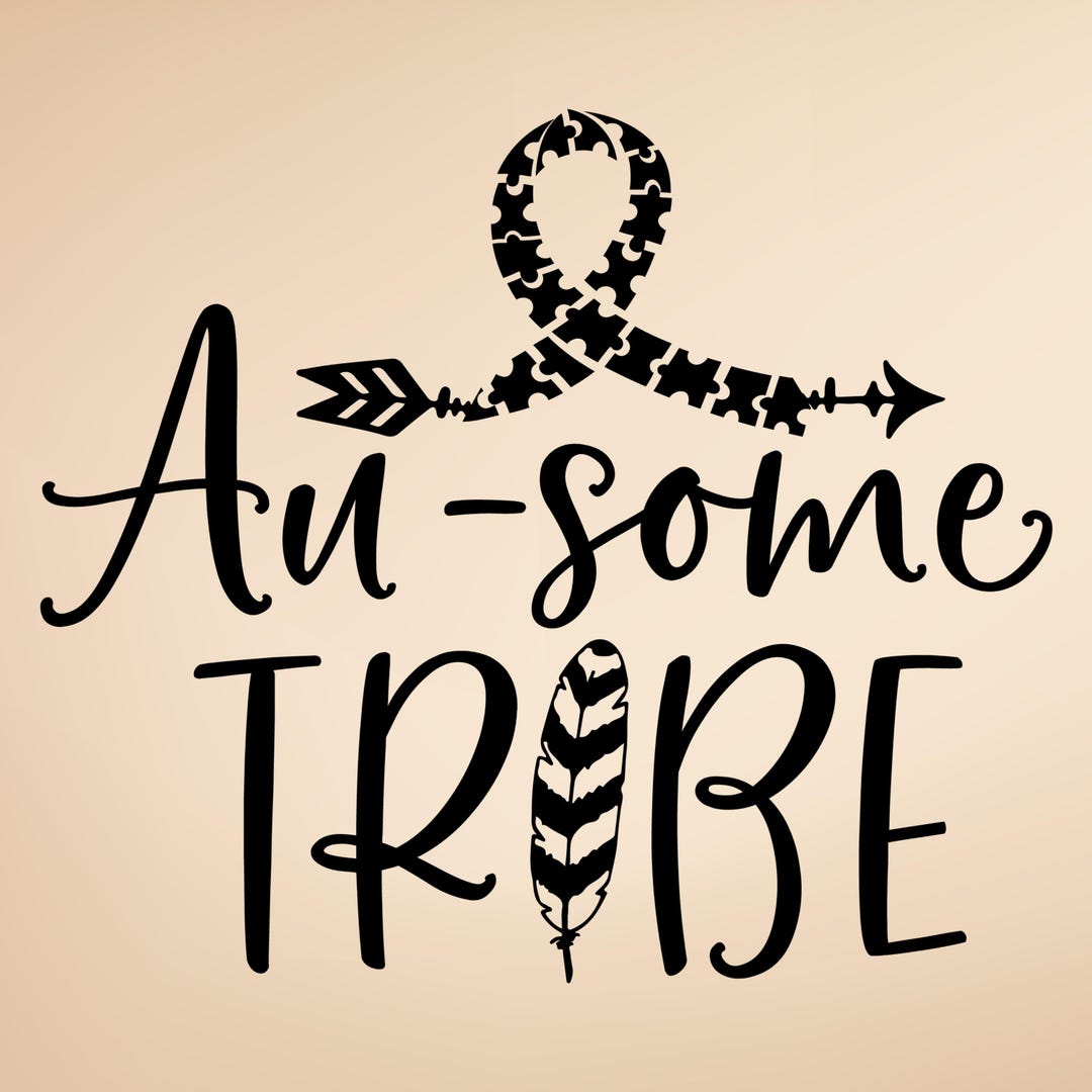 Autism Awareness Decal – Au-some Tribe Puzzle Arrow, Family Car Sticker ...