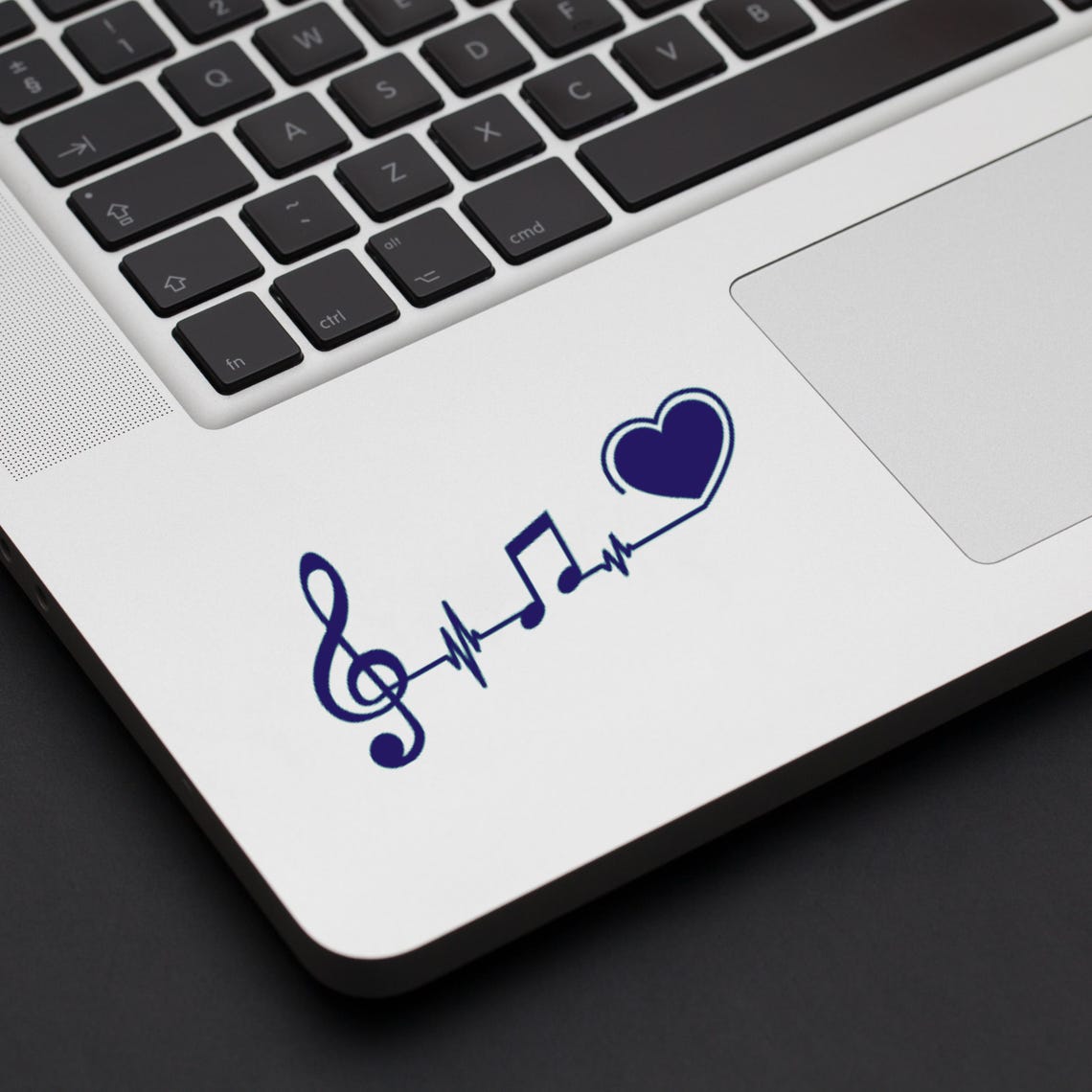 Heartbeat Music Vinyl Decal - - Laptop, Car, Water Bottle Decals - Etsy