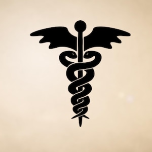 Caduceus Vinyl Decal: Medical Symbol for Laptop, Car, and More - Etsy