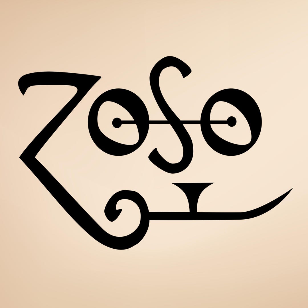 Zoso Symbol Decal – Led Zeppelin Inspired Vinyl Sticker • Rock Band Car ...