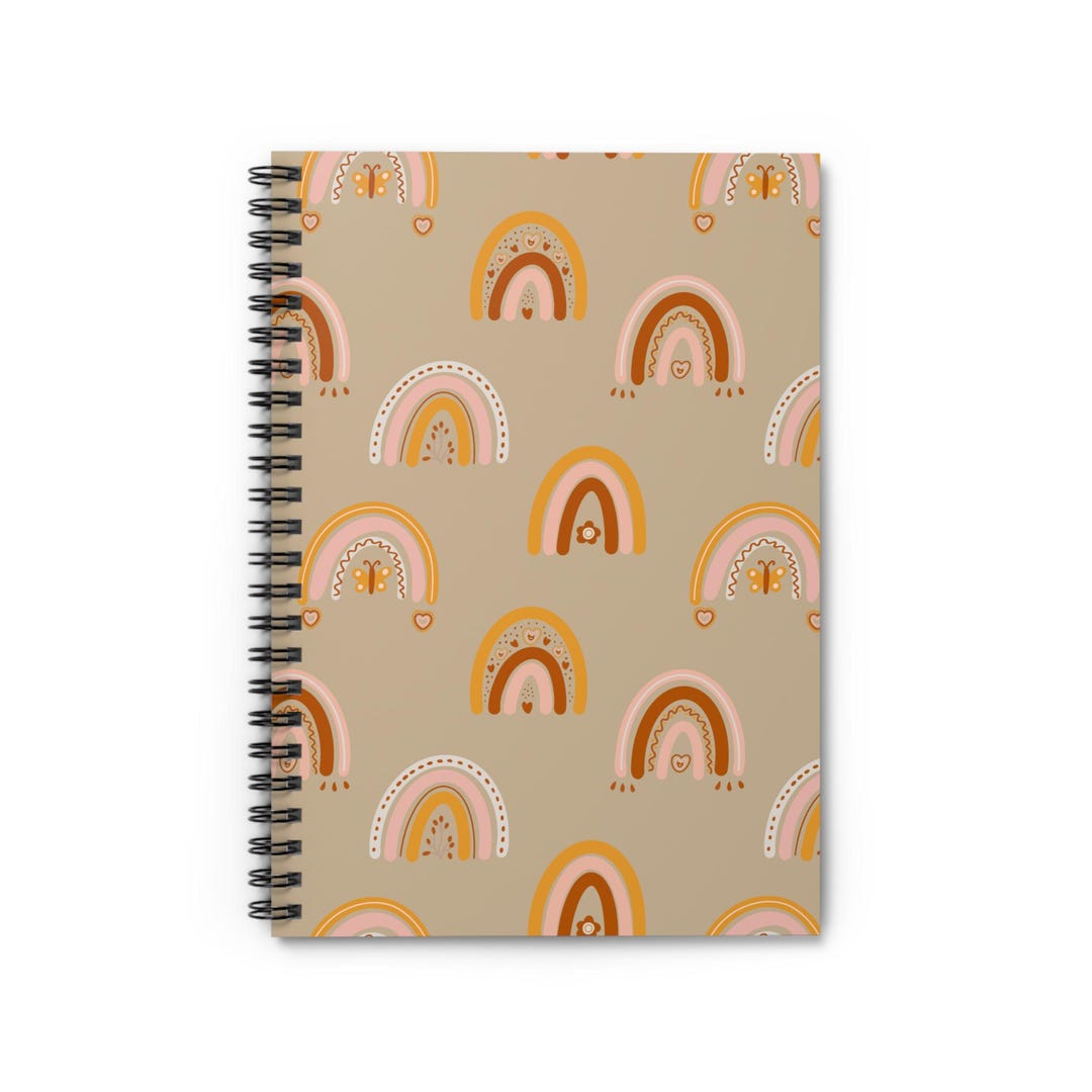 Boho Rainbow Spiral Notebook | Earth Tone - Etsy