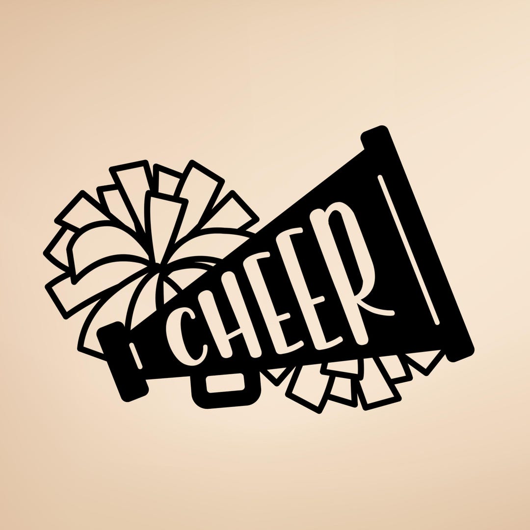 Cheer Megaphone Vinyl Decal – Cheerleading Car Sticker, Tumbler Decor ...