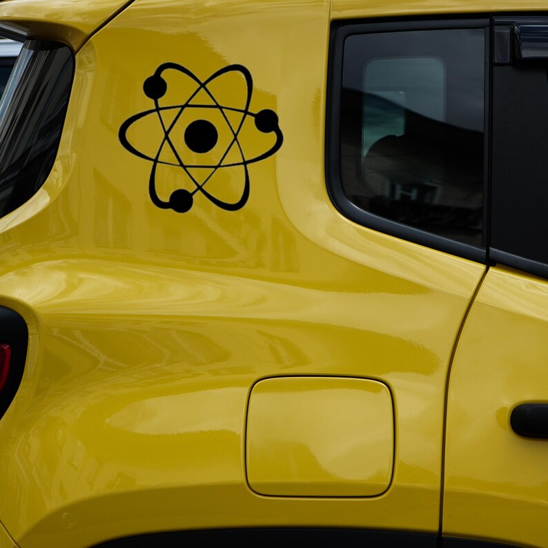 Science Vinyl Decal: Abstract Atom Design - Laptop, Car, Water Bottle ...
