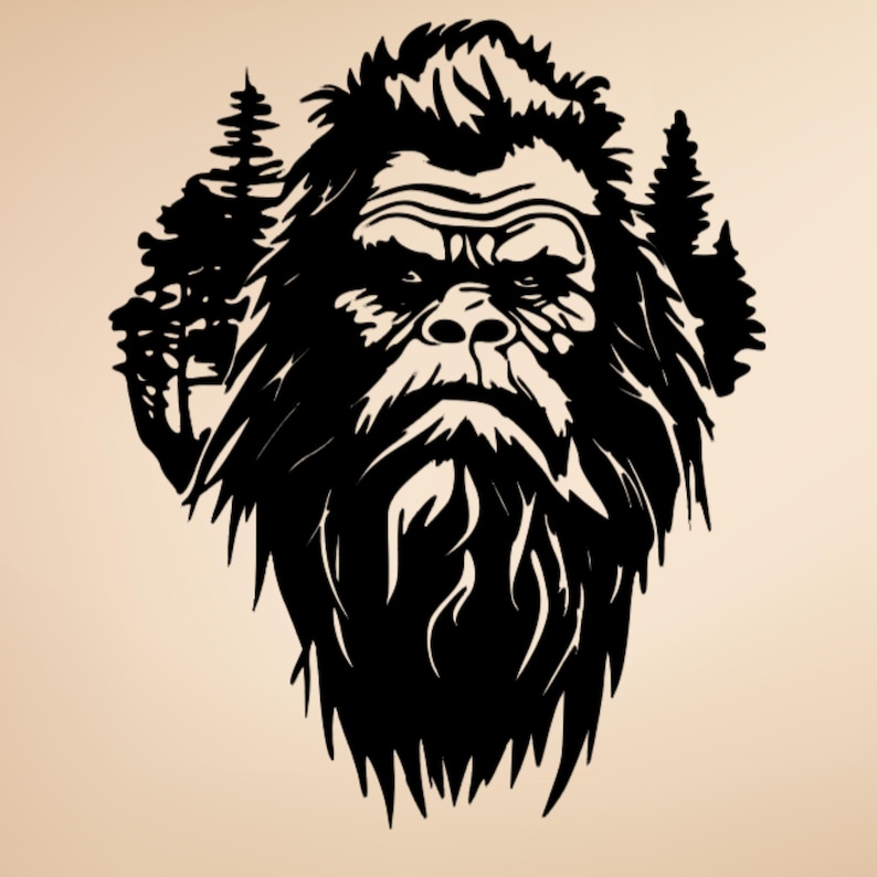 Bigfoot Vinyl Decal | Sasquatch Forest Silhouette Sticker - Etsy