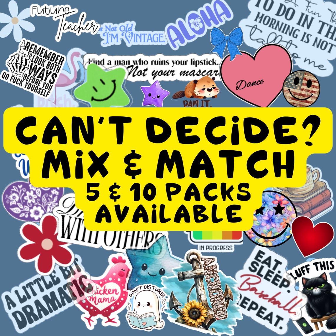 Ambitchous Snarky Sticker for Laptops. Tumblers, Journals, Planners ...