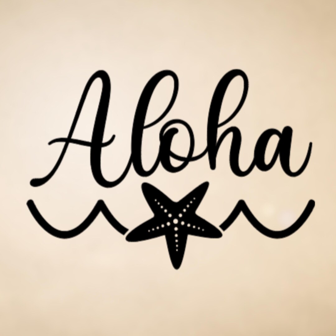 Aloha Starfish Vinyl Decal, Decal for Car Windows, Trucks, Laptop ...
