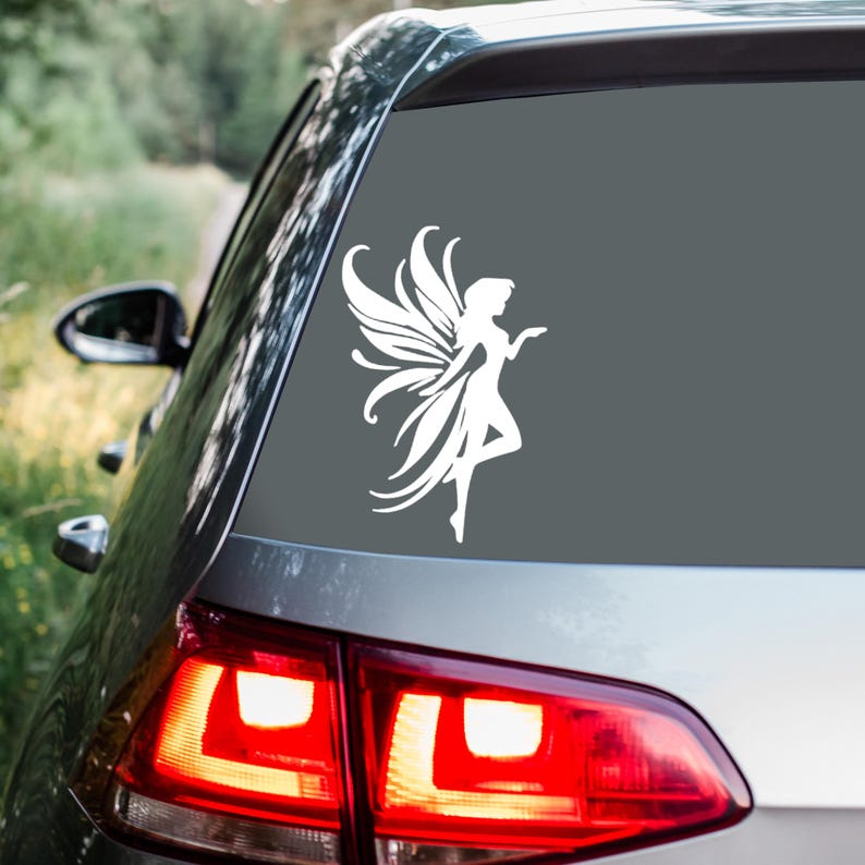 Fairy Silhouette Vinyl Decal, Fantasy Car Laptop Decor - Etsy